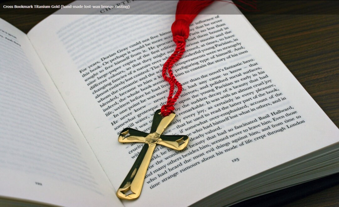 Christian Catholic Metal Cross Bookmark With Tassel, Gold, Silver, for ...