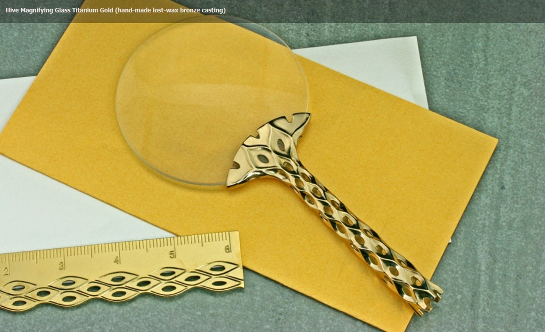 Handheld Hive Magnifying Glass for Book and Newspaper Reading Gold and ...
