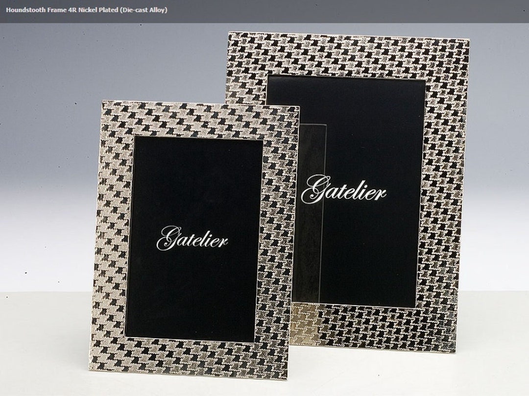 Houndstooth Print Picture Frame, Display Pictures 4x6 or 5x7, Premium ...