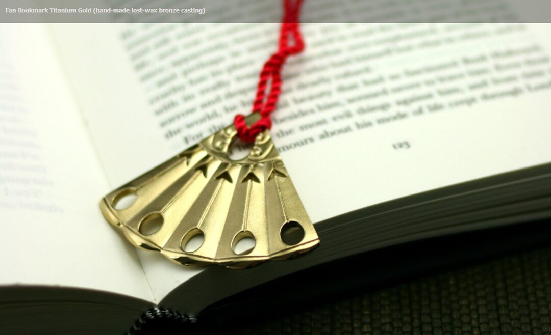 Fan Metal Bookmark With Tassel, Gold, Silver, for Book Lovers, Writers ...