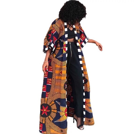 African Print Duster Ankara Duster-kimono African Kaftan - Etsy