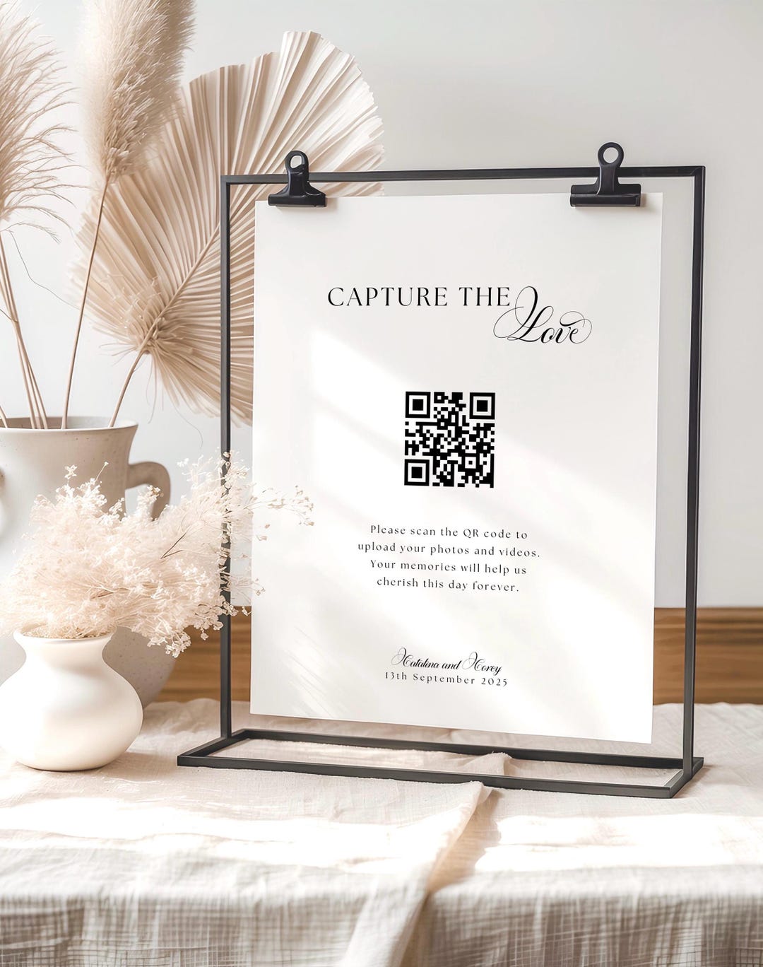Wedding QR Code Sign Template | Editable Canva Printable (5x7 & 8x10 ...