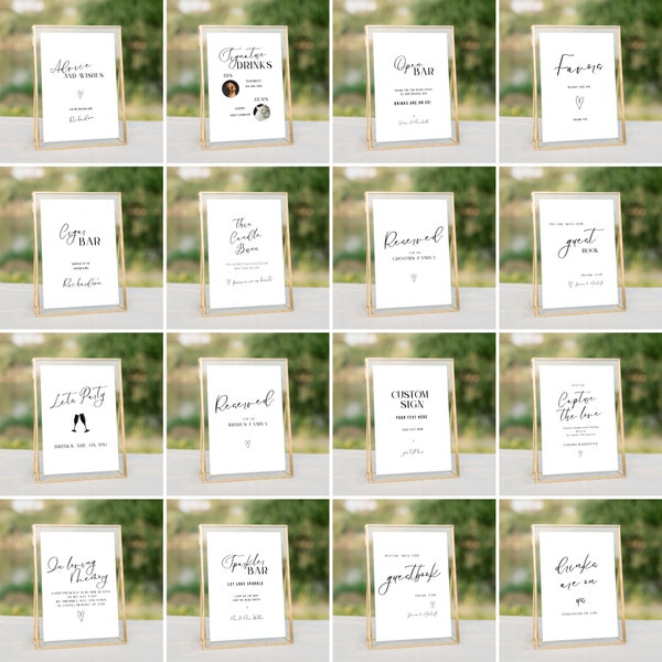 Template for Signs for Wedding Memory Table - Etsy