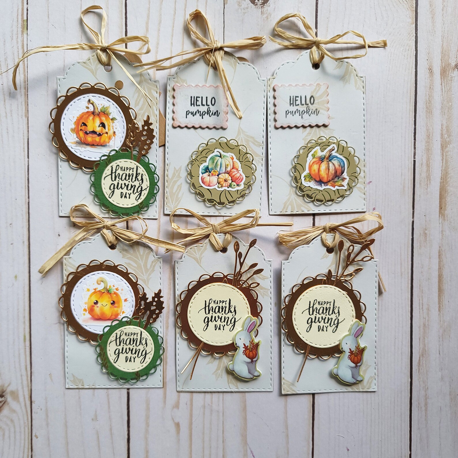 3D Thanksgiving Gift Tags Set, Fall Gift Tags, Pumpkin Gift Tags Set ...