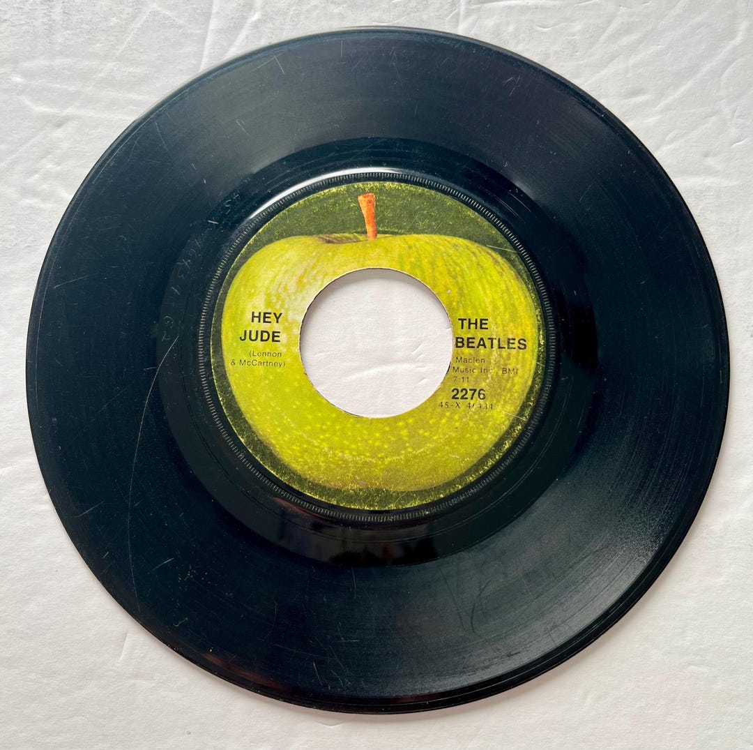 The Beatles 45 Record 1968 Hey Jude and Revolution, 45 Rpm Vinyl Record ...