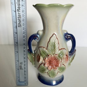 Vintage Lusterware Vase Made in Brazil, Flower Vase, Floral Container ...