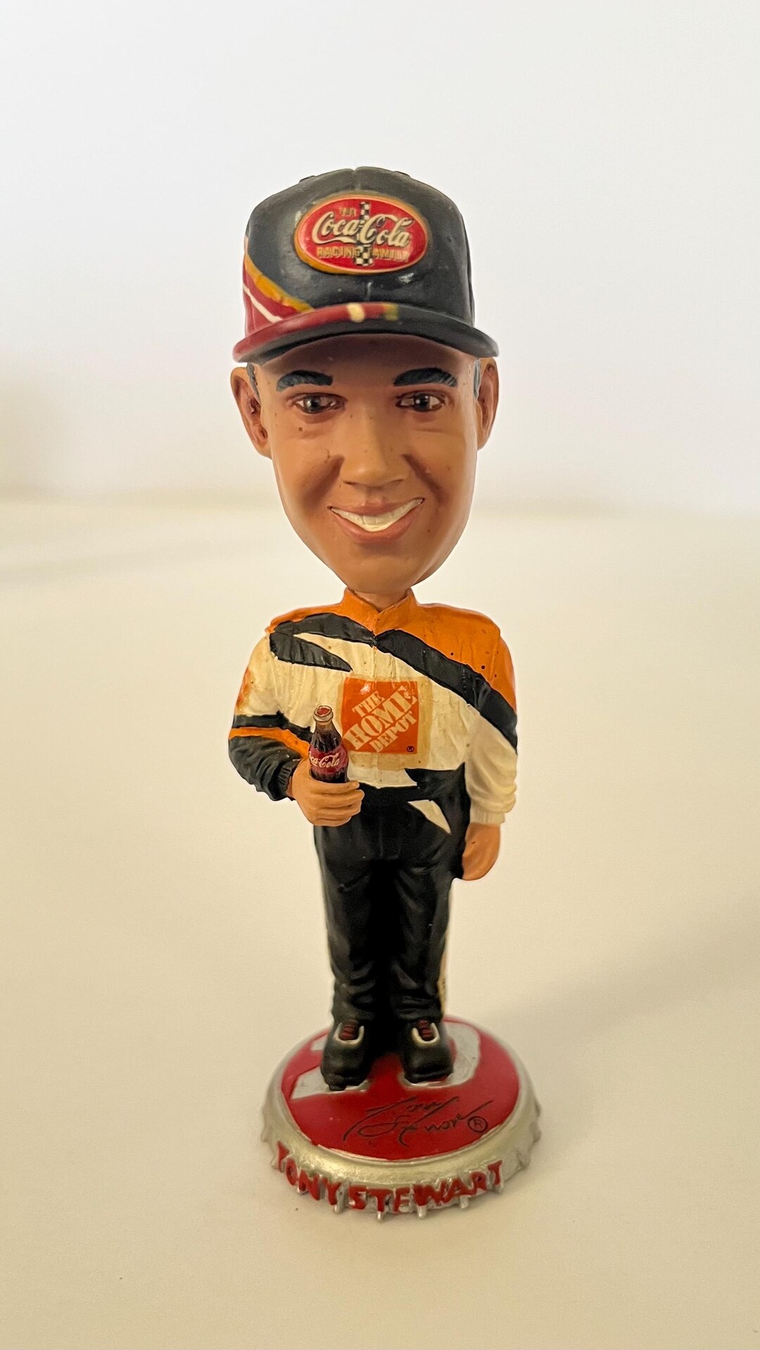 Tony Stewart Home Depot Coca Cola Bobble Head, 2001 Joe Gibbs Racing ...