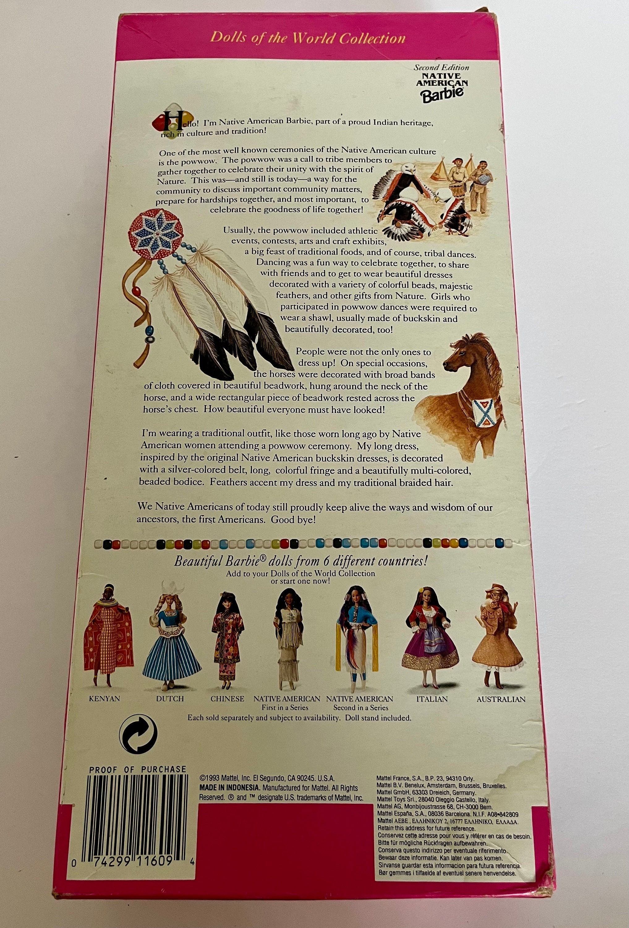 Native American Barbie, 1993, Special Edition, Second Edition, Dolls of ...