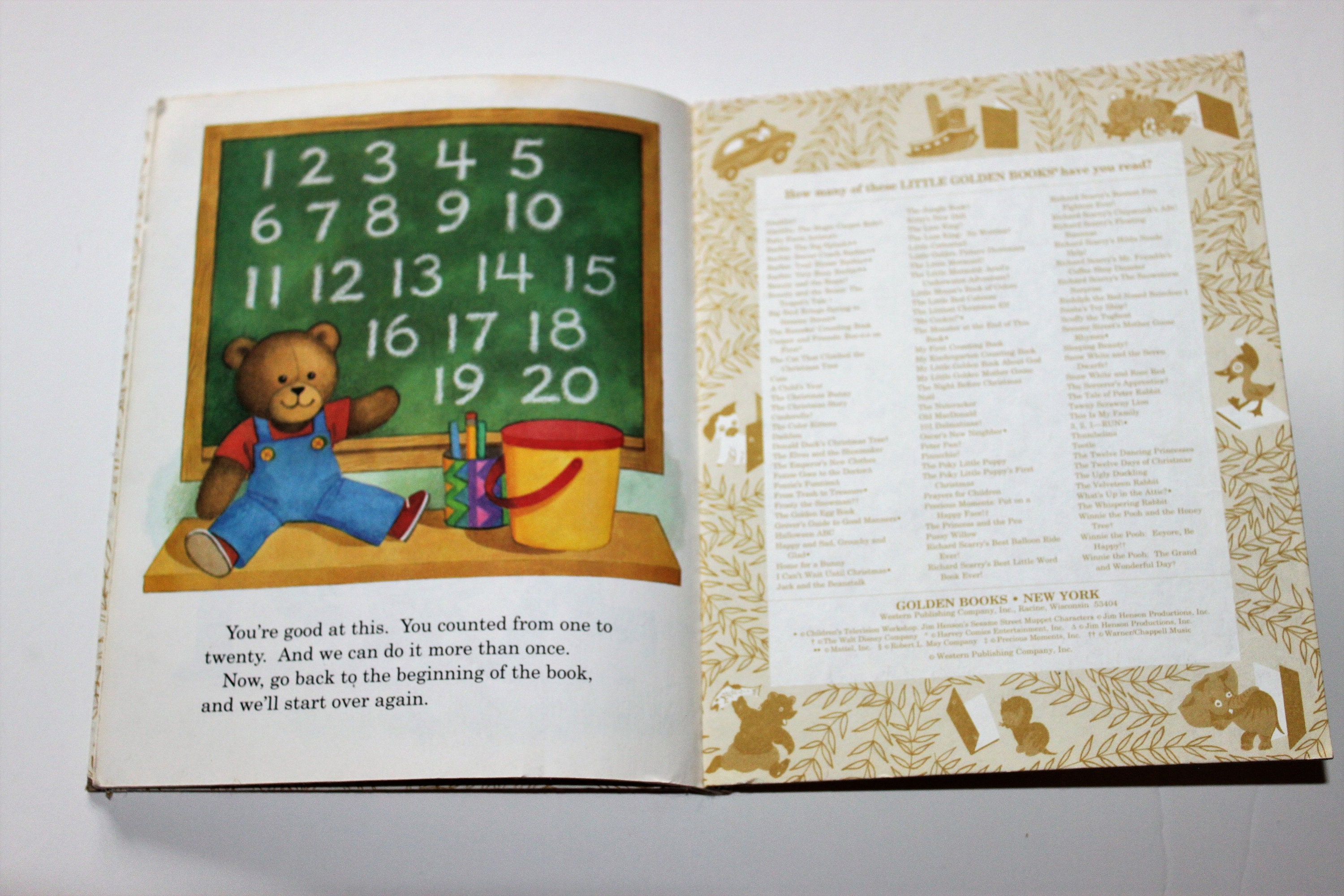 Children's Little Golden Book, My Kindergarten Counting Book, Color ...