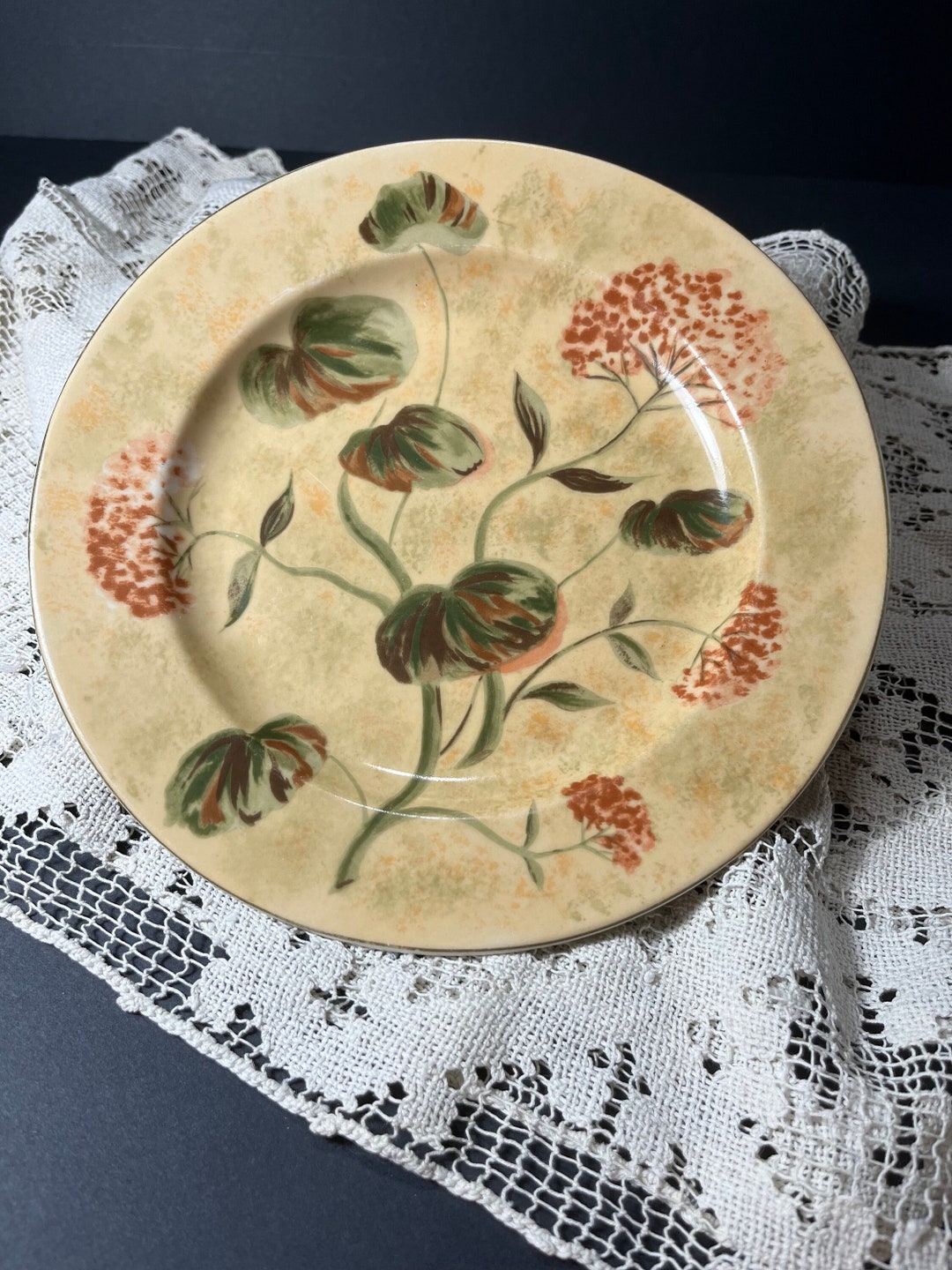 Vintage Coventry Genuine Stoneware Asian Antique Design Salad Plate ...