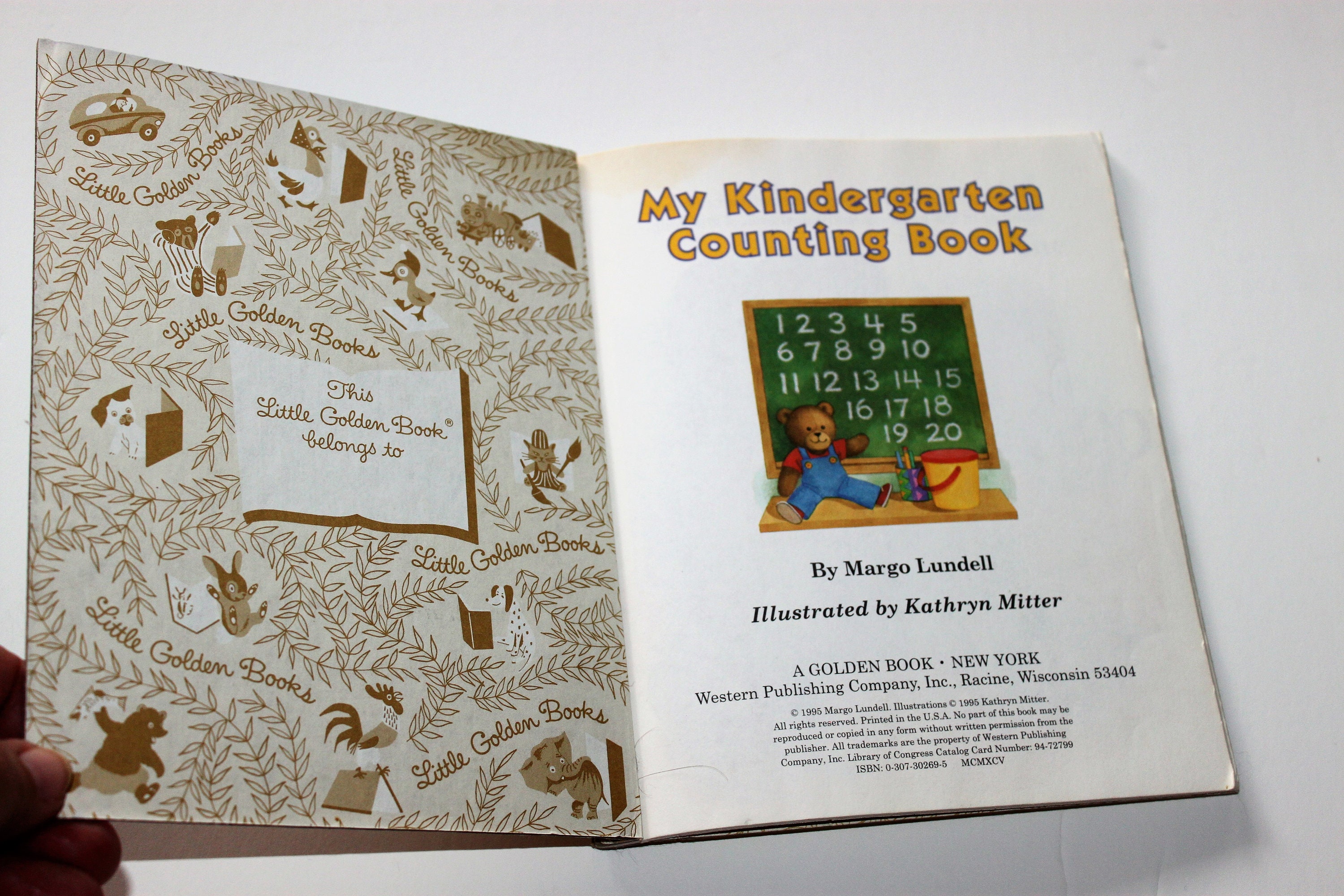 Children's Little Golden Book, My Kindergarten Counting Book, Color ...