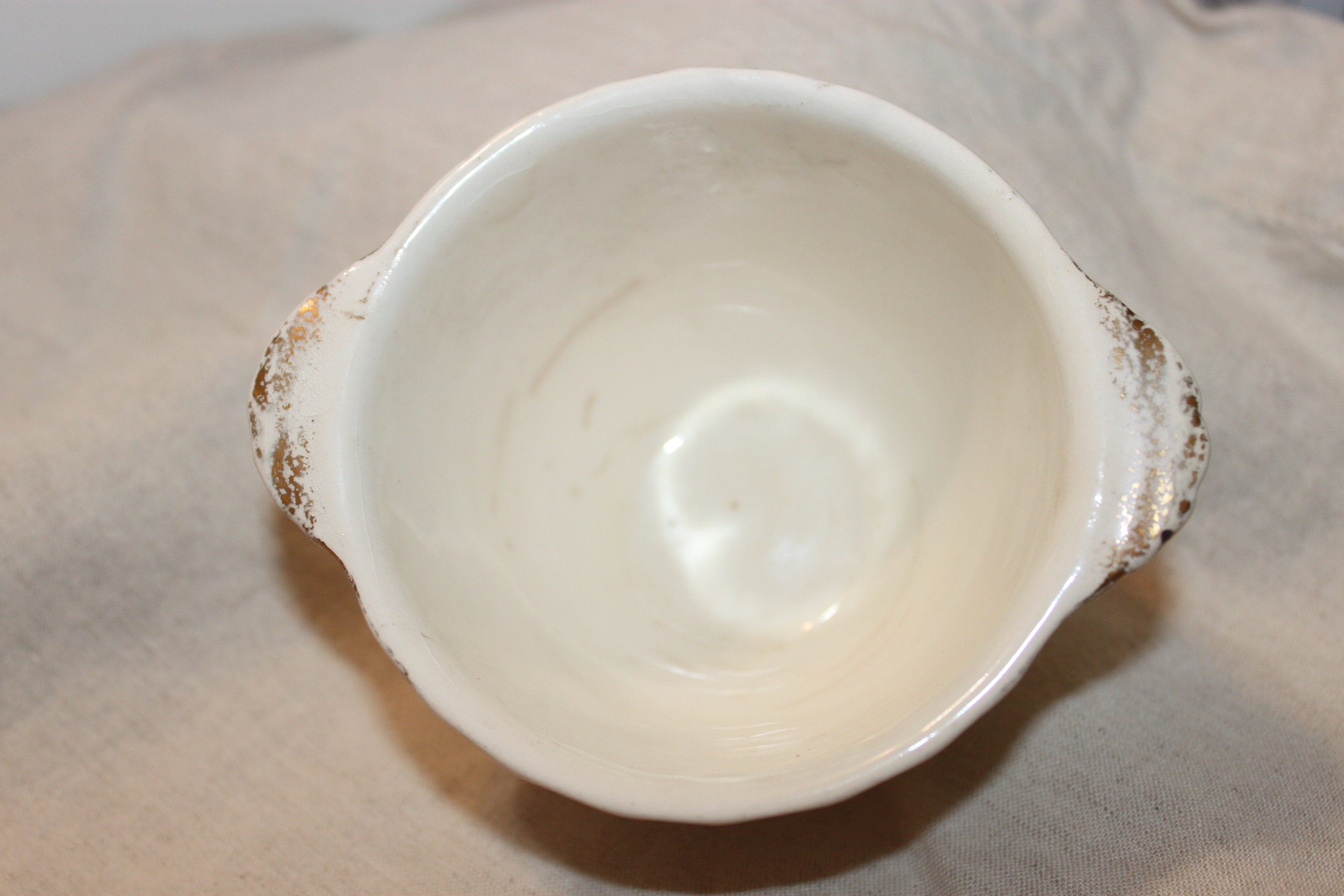 Vintage Leigh Ware Potters USA Sugar Bowl Container With Floral Design ...