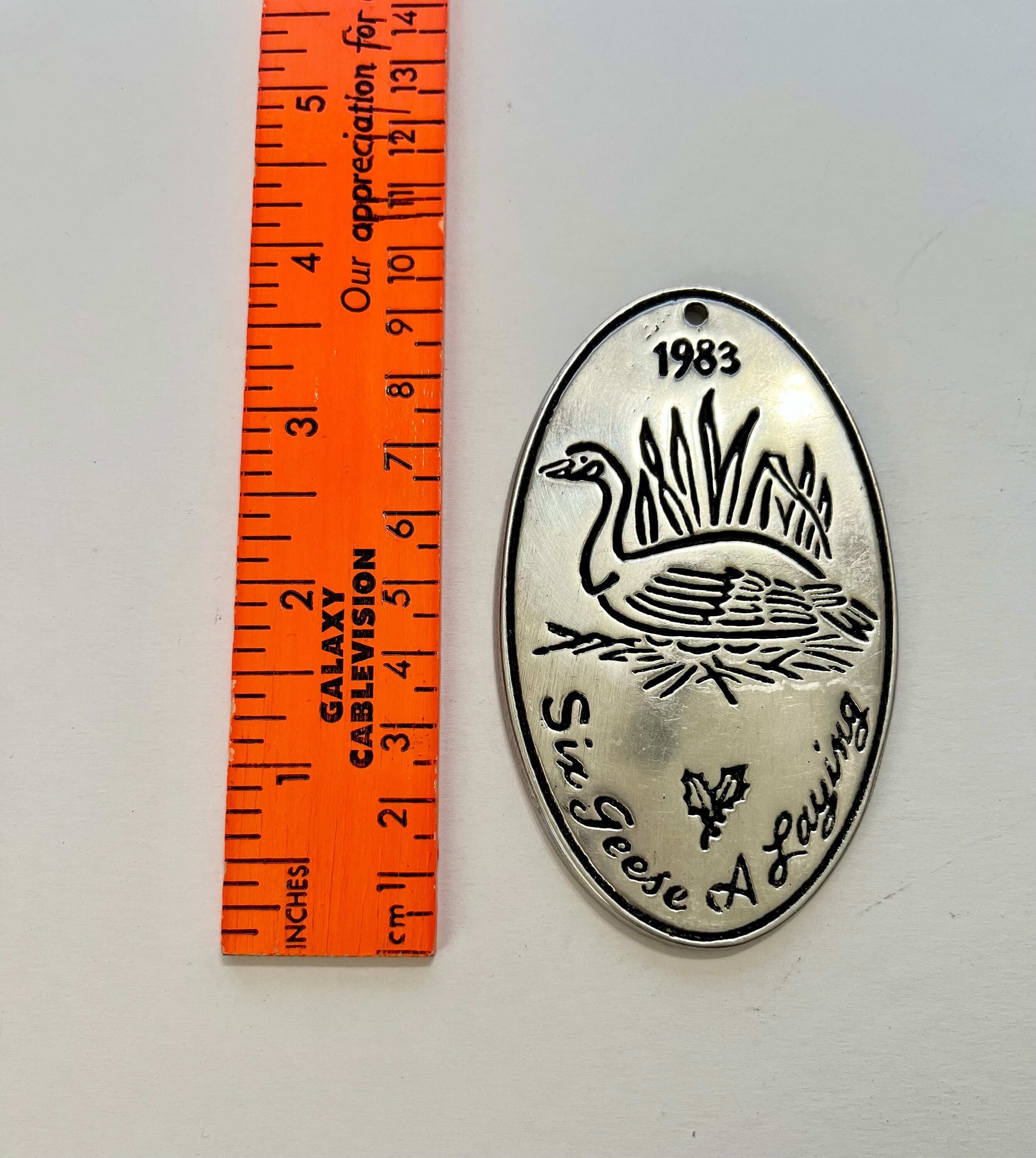 Vintage Wilton Armetale Pewter Ornaments 1983 6th Day of the 12 Days of ...