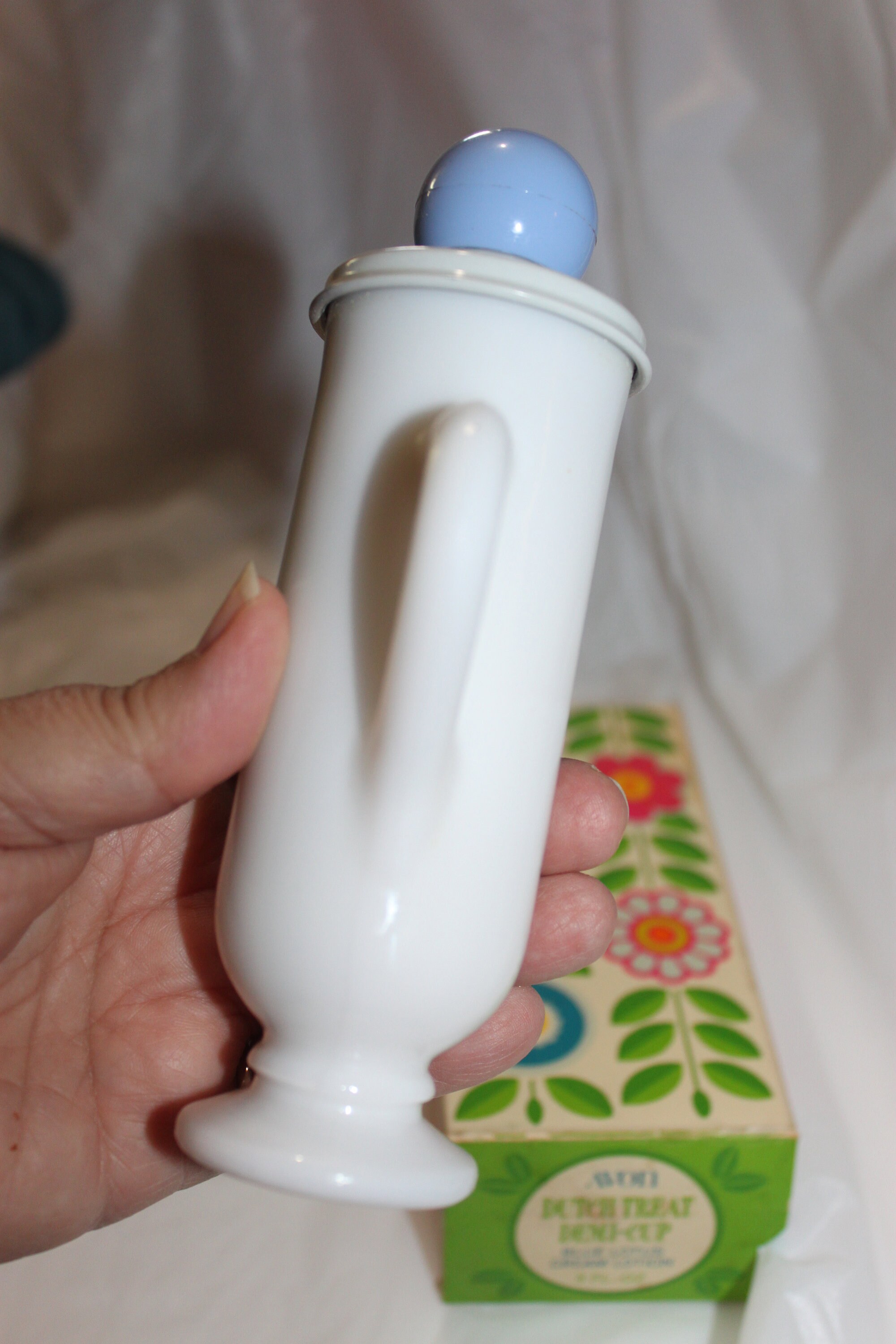 Vintage Avon Dutch Treat Demi-cup Blue Lotus Cream Lotion With - Etsy