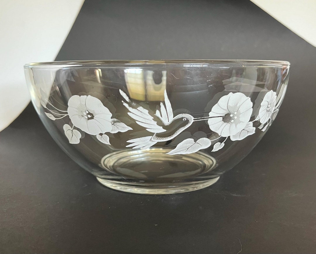 Avon 1980s Hummingbird Crystal Bowl 24% Full Lead Crystal, Hummingbird ...