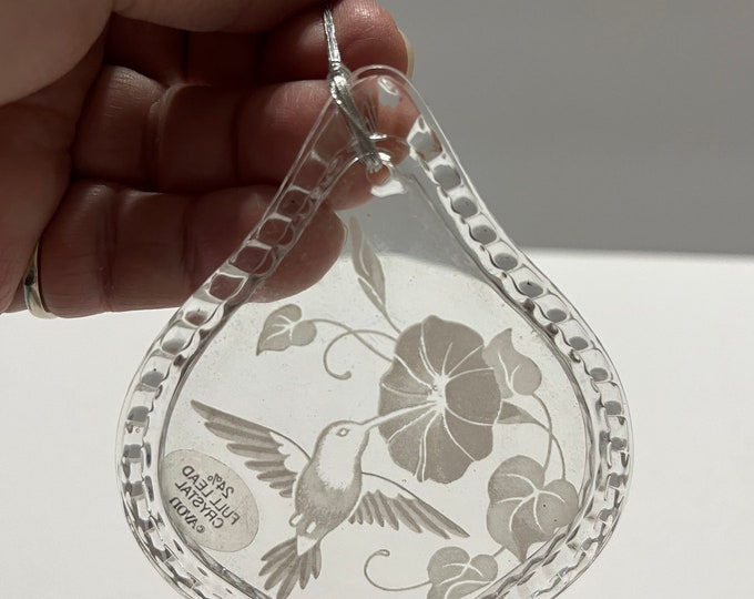 Avon 1986 Hummingbird Lead Crystal Ornament With Box, Avon Glass ...