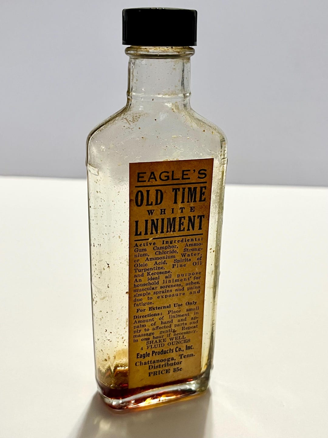 Vintage Eagle’s Old Time White Liniment Bottle by Eagle Products Co Inc ...