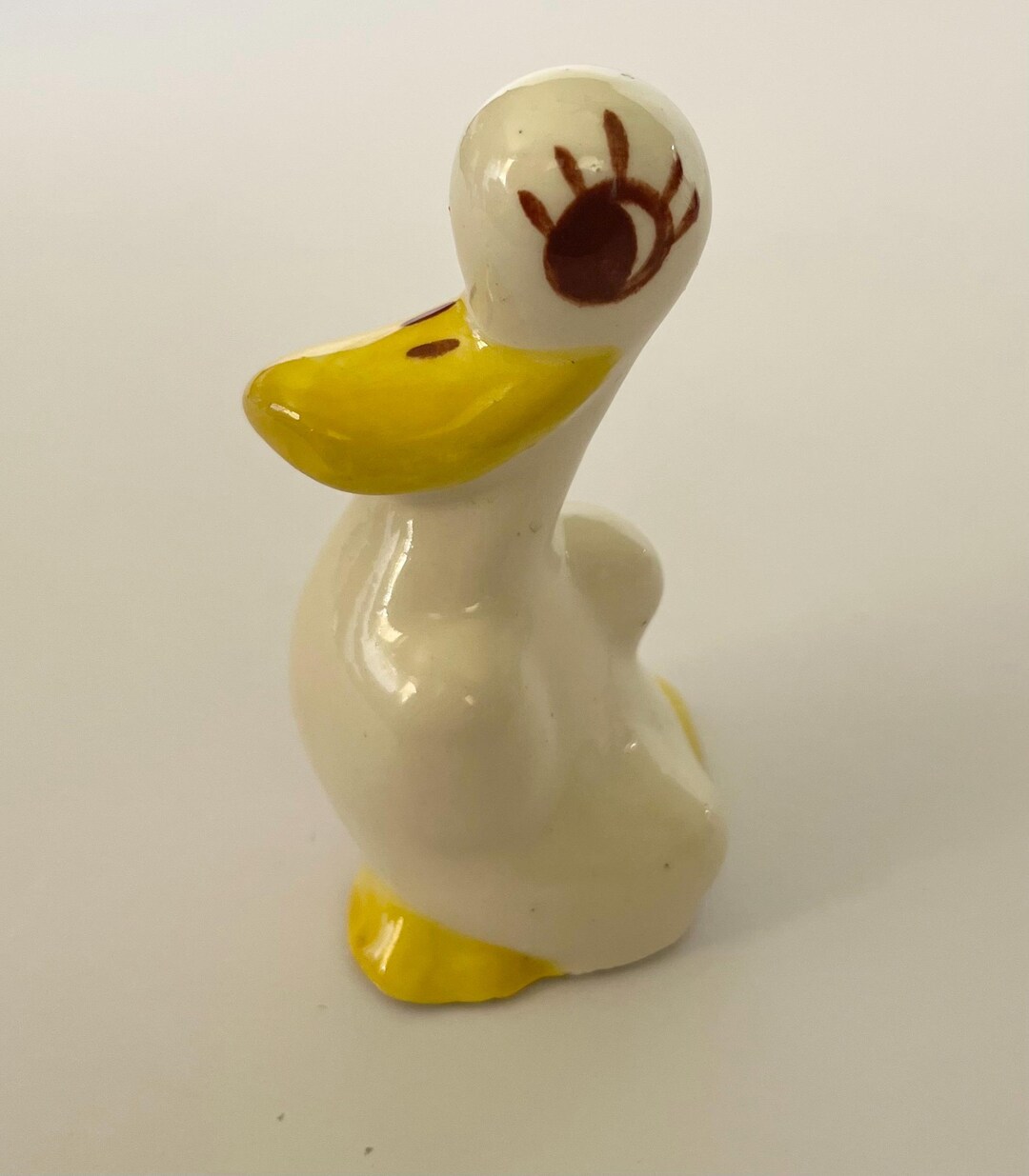 Miniature Porcelain Comical Duck or Seagull Figure, Vintage Little ...