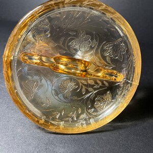 Vintage Floragold Glass Double Candle Holder With Raised Floral Design ...