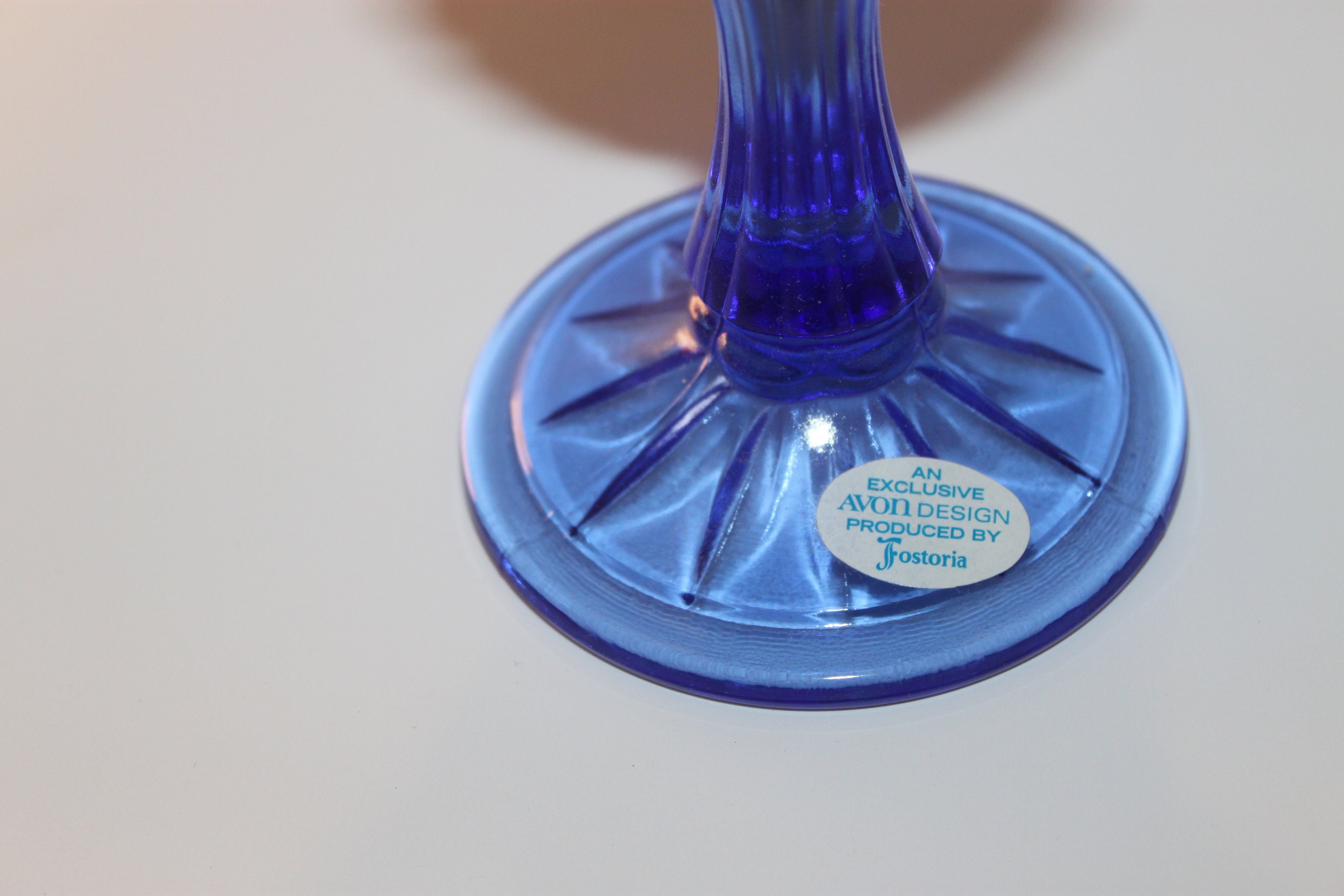 Vintage Avon Bicentennial 1976 Blue Glass Goblet Avon - Etsy