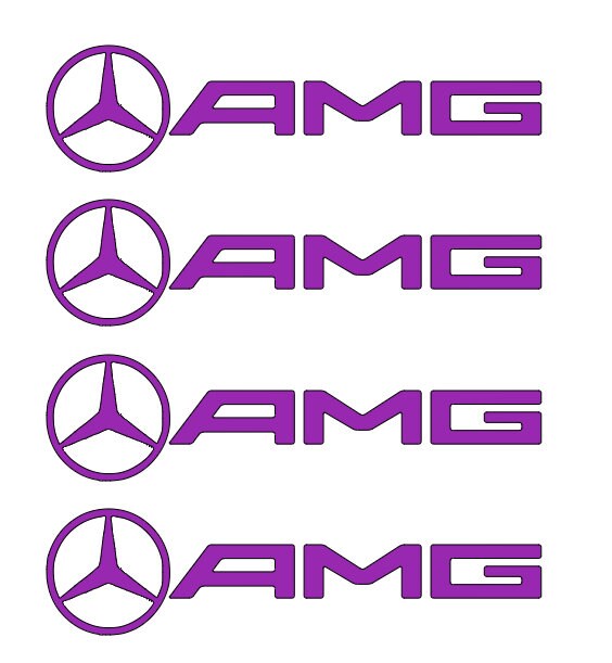 MERCEDES AMG Car Vinyl Decal Transfer Stickers X4 .. Car Styling Tuning ...