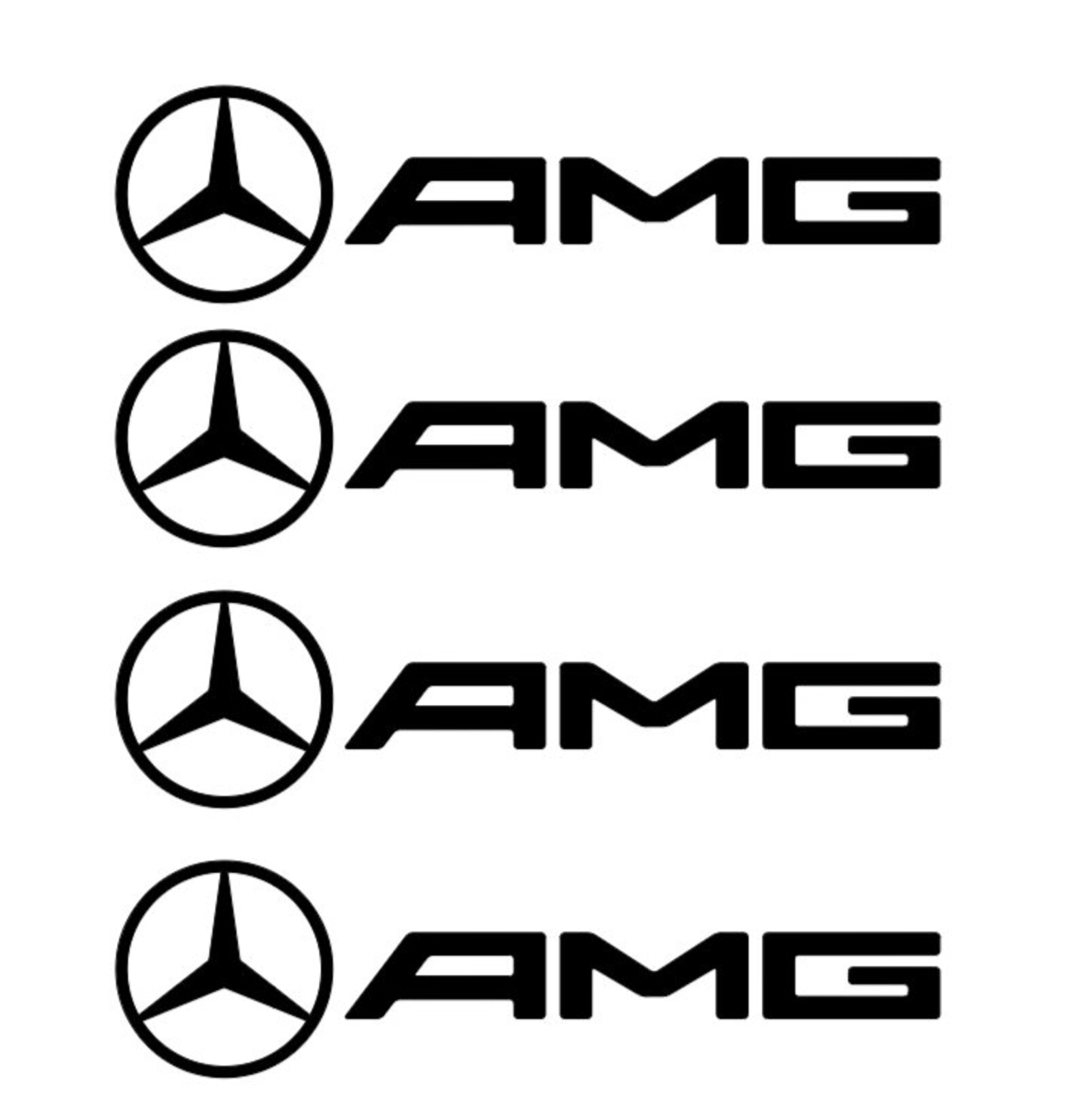 MERCEDES AMG Car Vinyl Decal Transfer Stickers X4 .. Car Styling Tuning ...