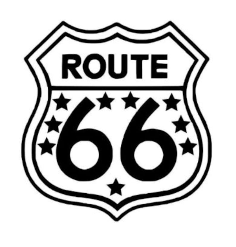 Route 66 Vinyl Decal Transfer Sticker Wall Art Décor for Room Wall Home ...