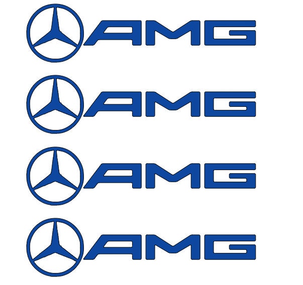 MERCEDES AMG Car Vinyl Decal Transfer Stickers X4 .. Car Styling Tuning ...