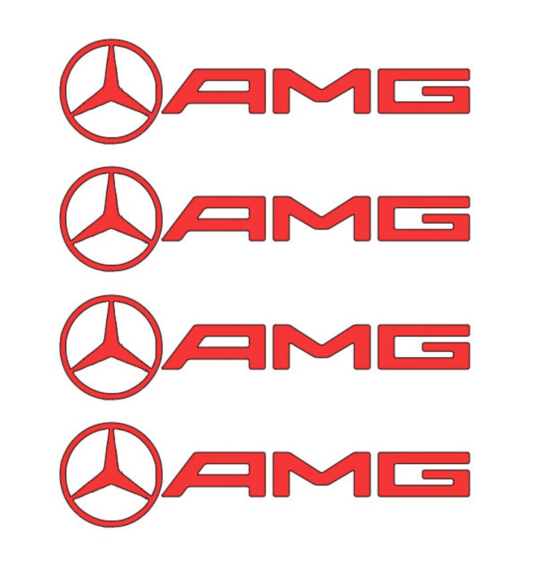 MERCEDES AMG Car Vinyl Decal Transfer Stickers X4 .. Car Styling Tuning ...