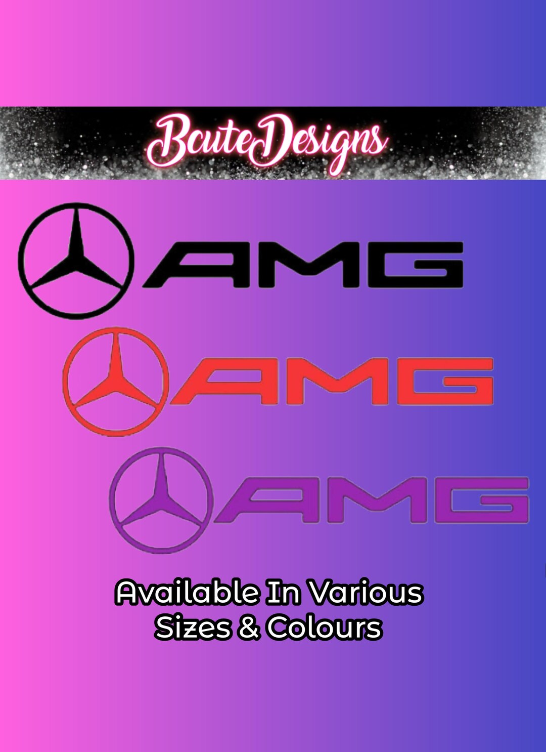 MERCEDES AMG Car Vinyl Decal Transfer Stickers X4 .. Car Styling Tuning ...