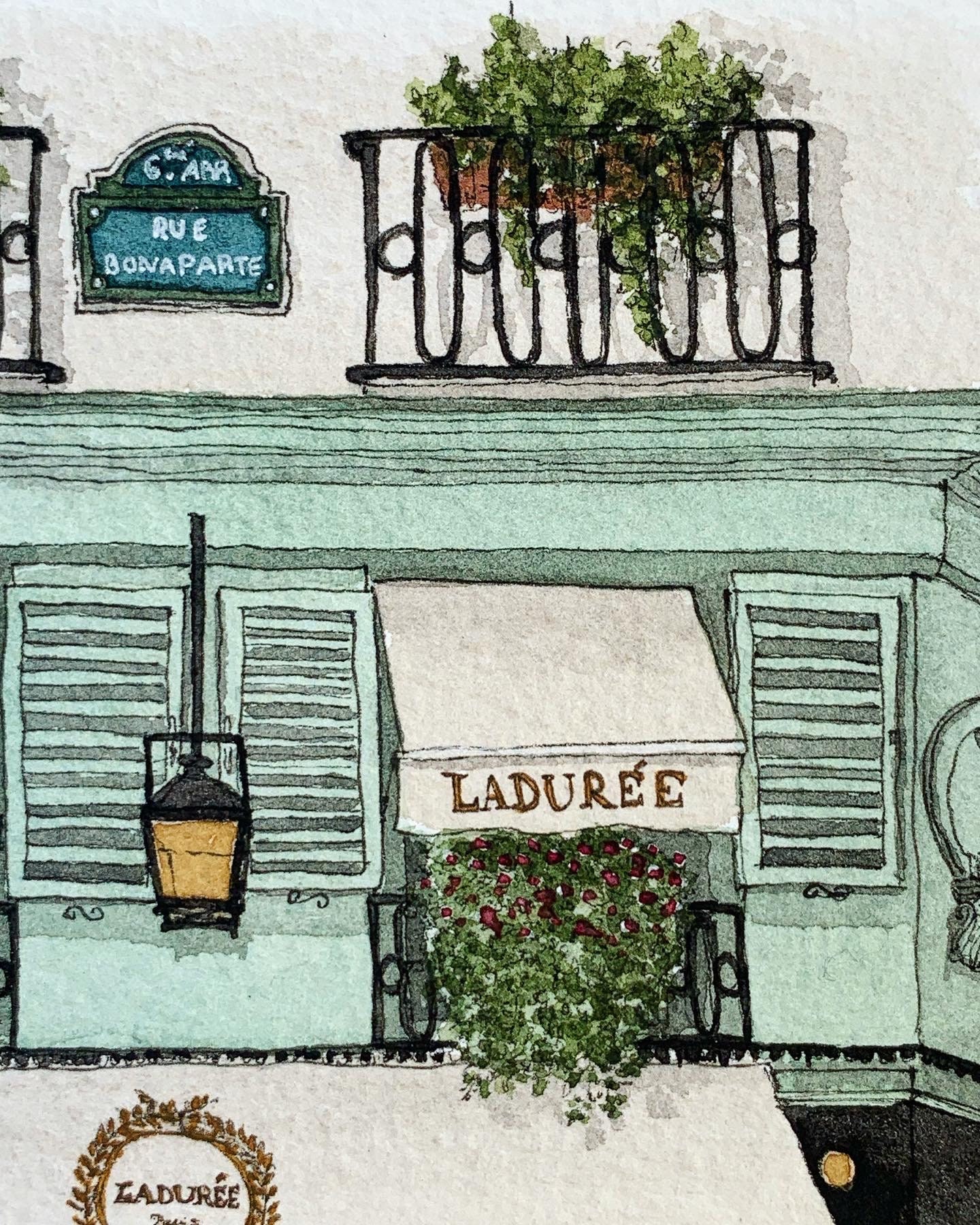 Ladurée, Paris Digital Print - Etsy