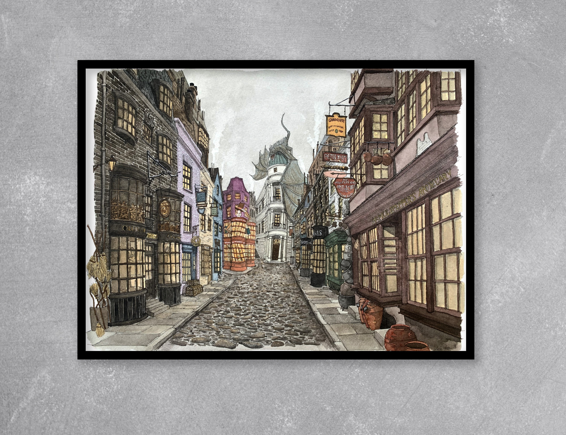 Diagon Alley - Digital Print - Etsy