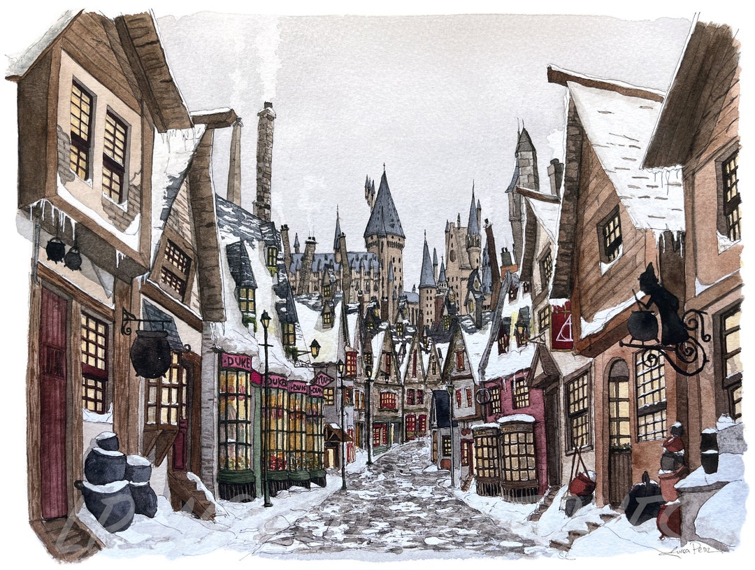 Hogsmeade Village - Digital Print - Etsy