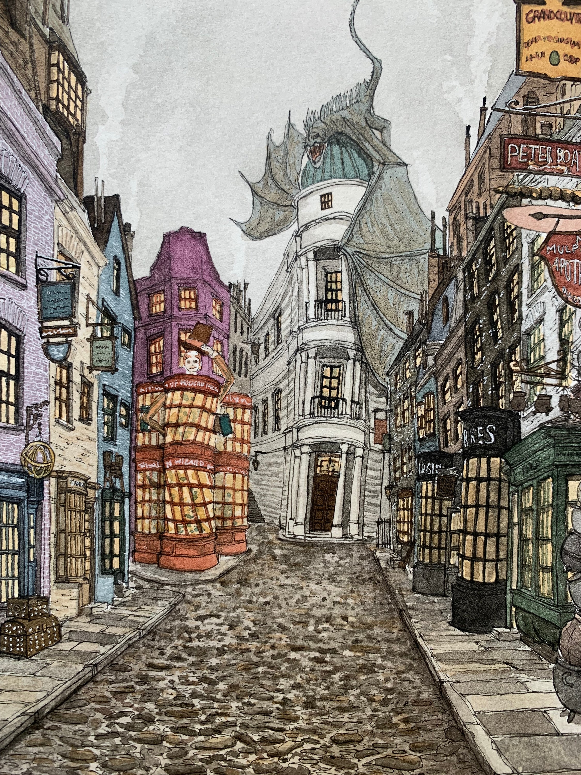 Diagon Alley - Digital Print - Etsy