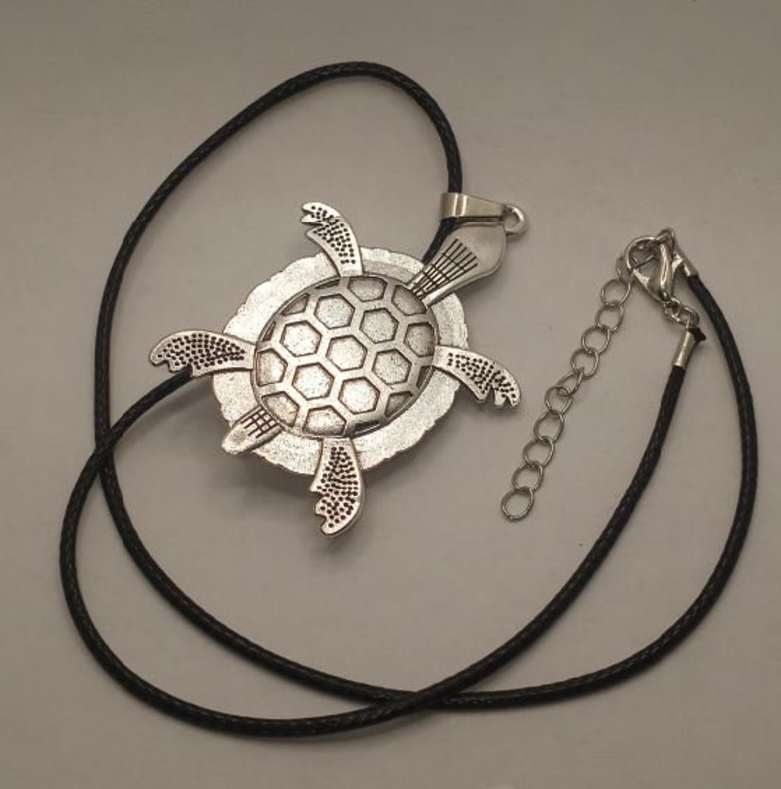 Cabochon Turtle Pendant Necklace - Espresso Gold White #106 - Etsy