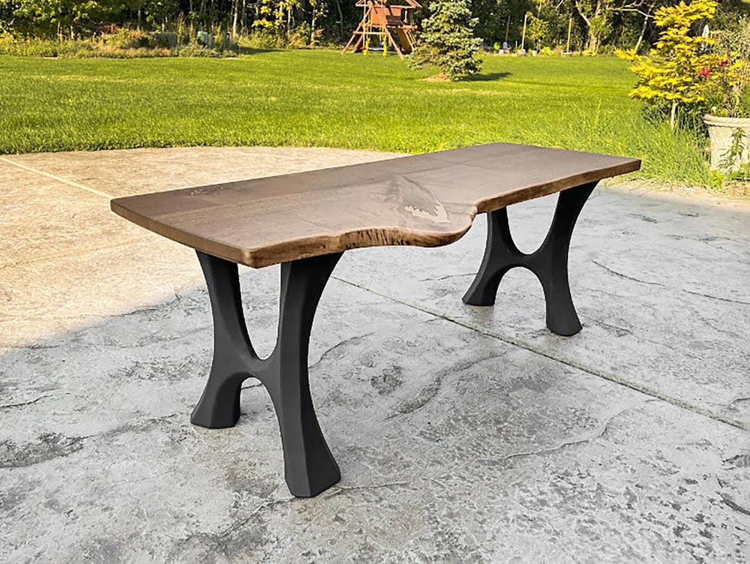 Bench Legs, Modern Coffee Table Legs 13"w X 16"h, Set of 2 | Powder ...