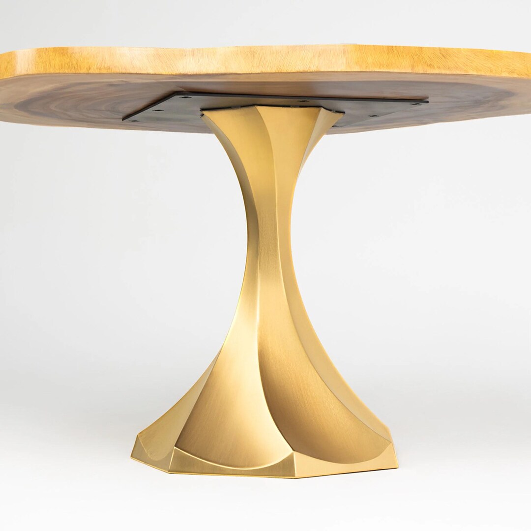 Gold Table Base, Pedestal Base | Handmade Furniture, Kitchen Table Base ...
