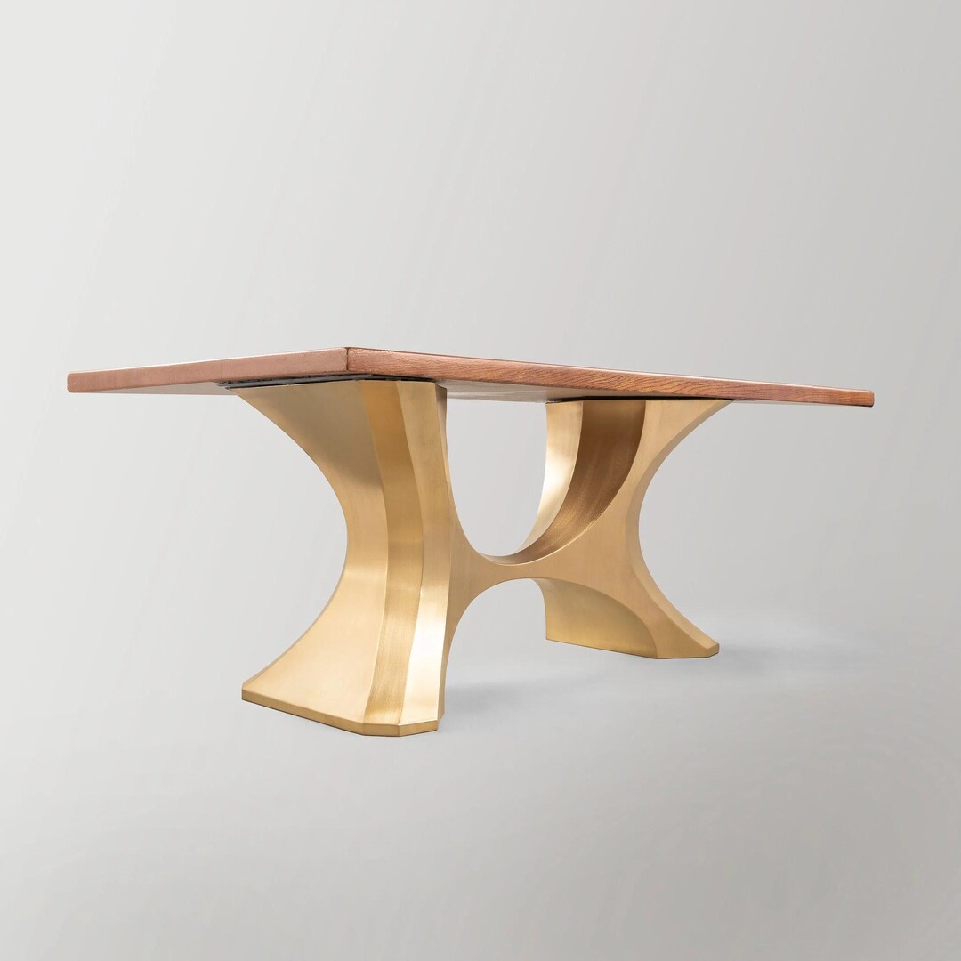Gold Table Base, Pedestal Base | Metal Handmade Furniture Legs 310 ...