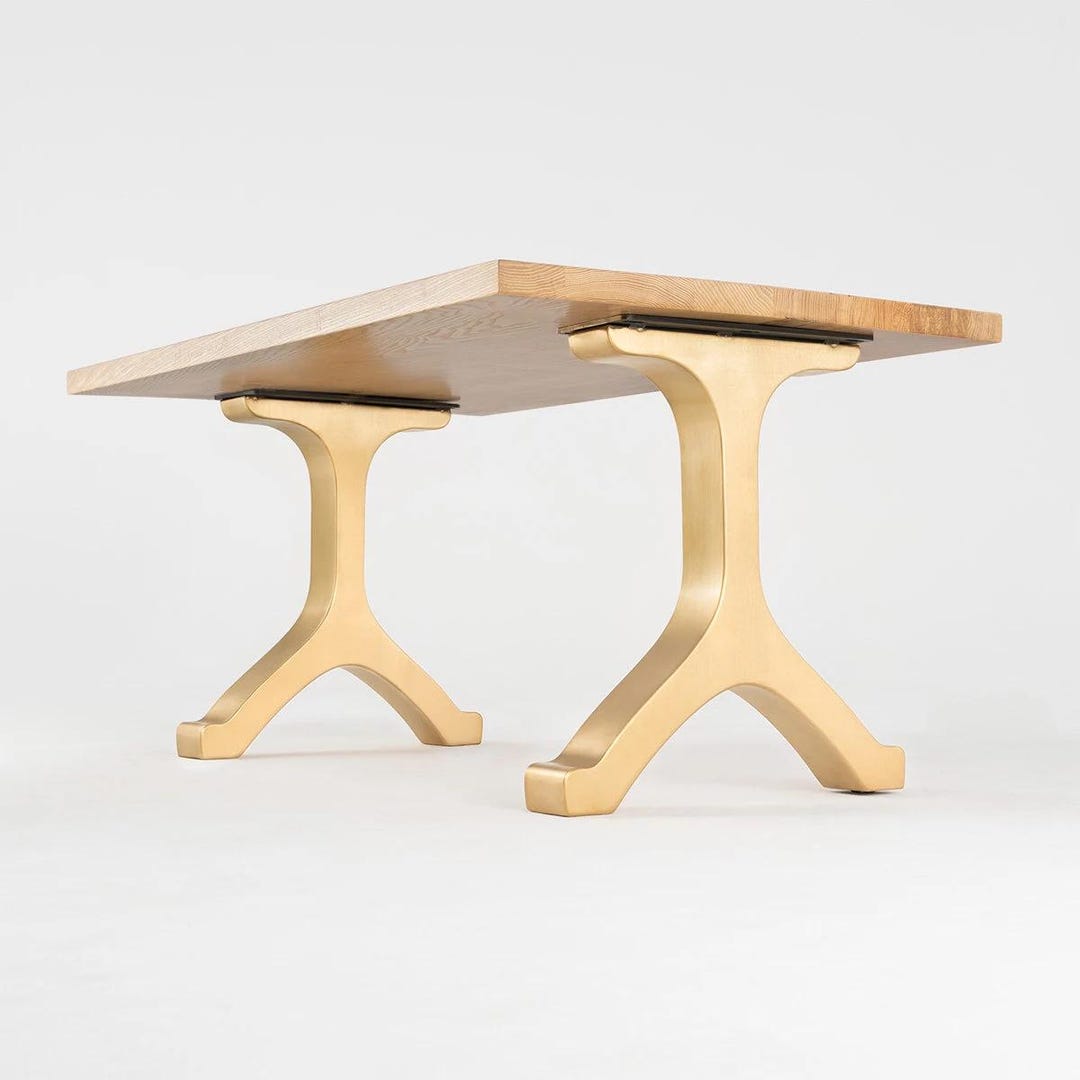 Elegant Gold Bench Legs 112 Wishbone 16" H, Set of 2 for Rustic ...
