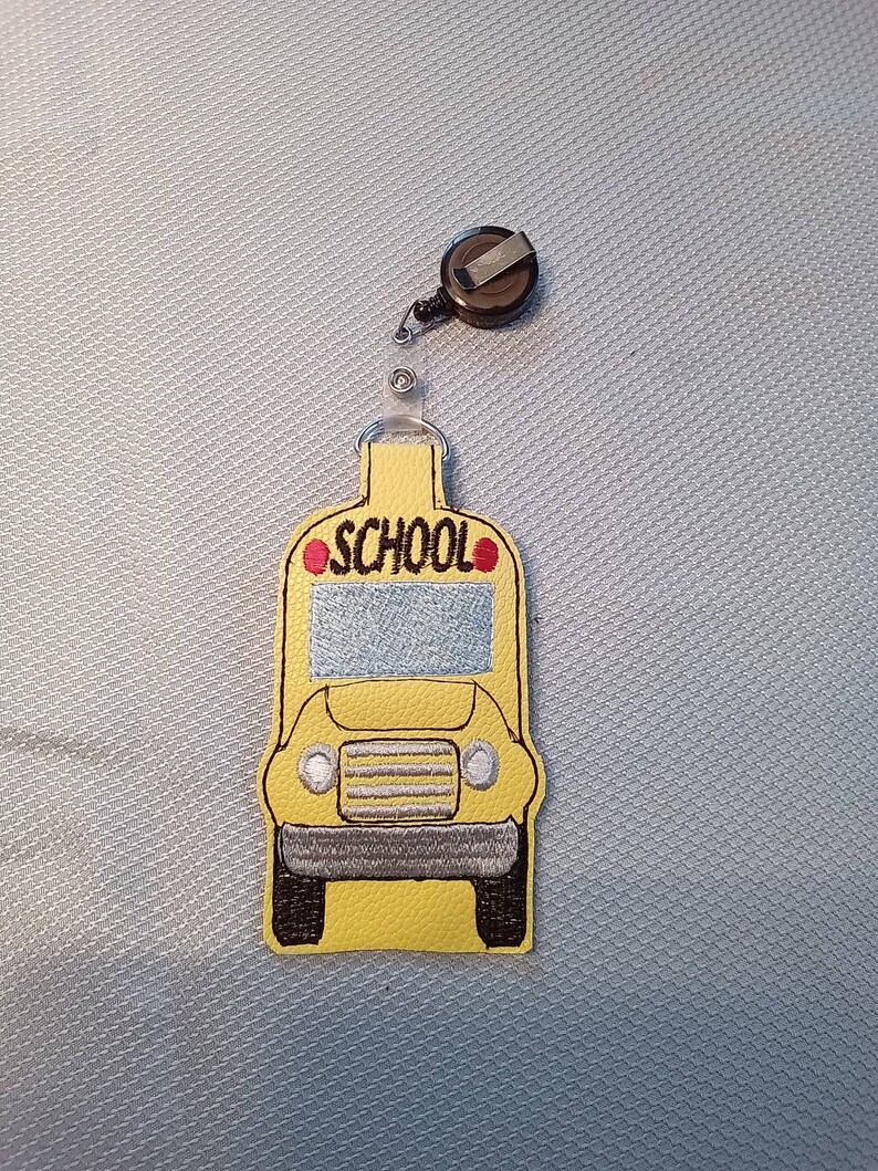 School Bus ID Badge Holder - Etsy