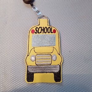 School Bus ID Badge Holder - Etsy