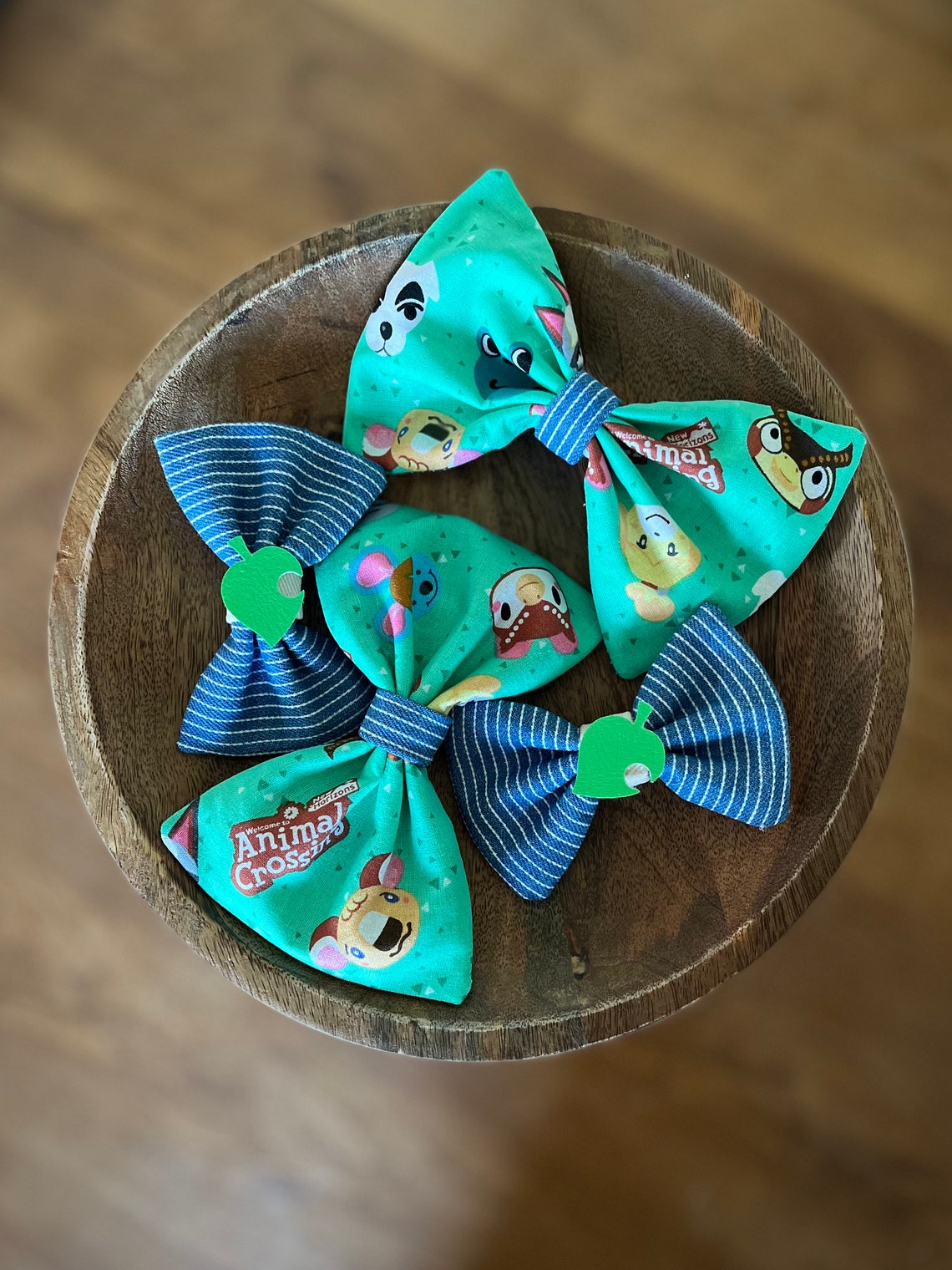 Animal Crossing Inspired Hair Bows Set - Etsy