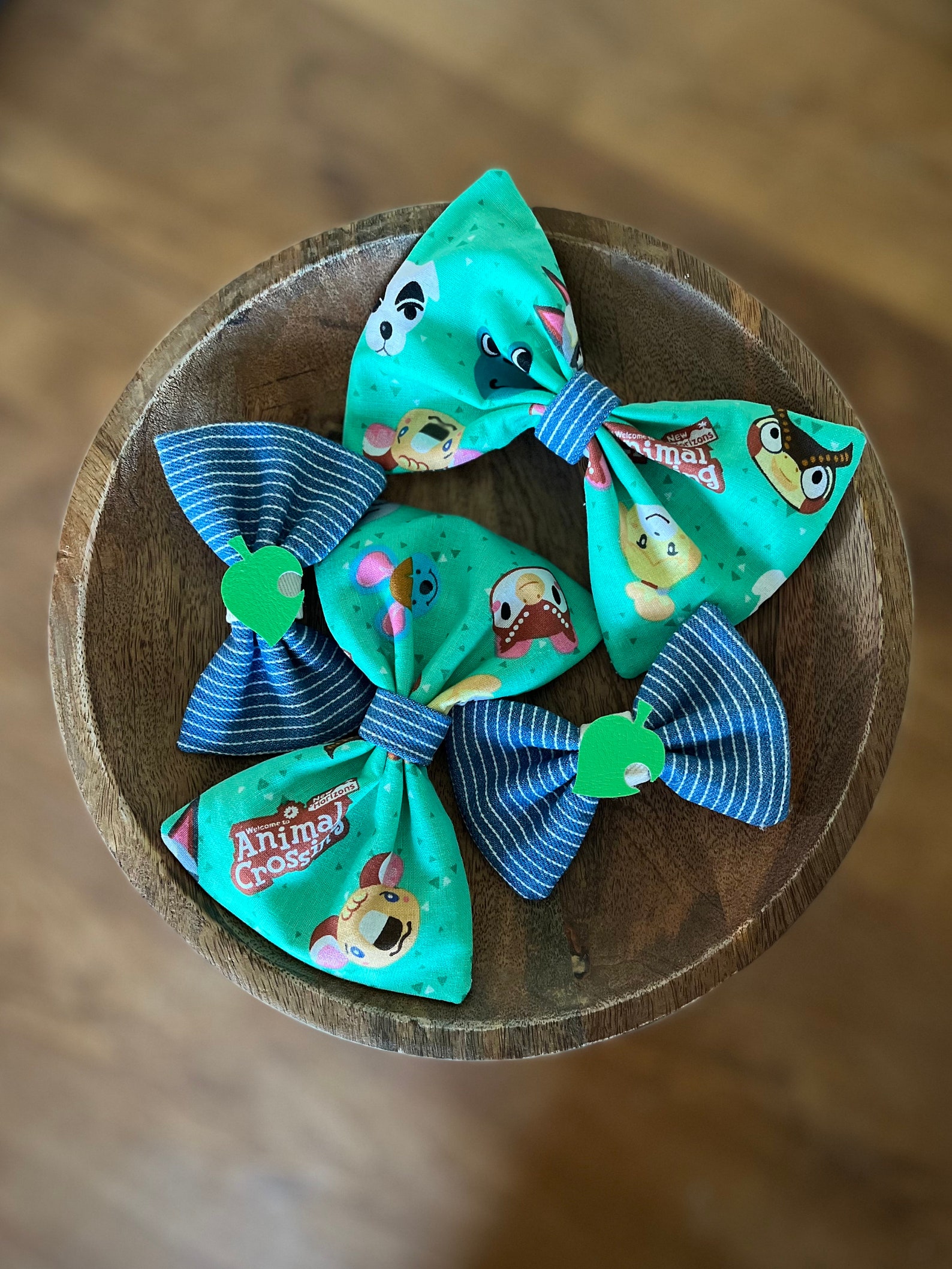 Animal Crossing Inspired Hair Bows Set - Etsy