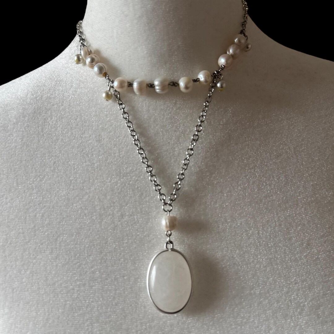 Medieval Core Renaissance Style Castle Core Vintage Pearl Necklace ...