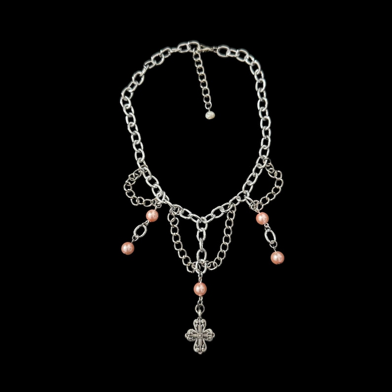 Medieval Pearl Necklace, Gothic Religious Jewelry, Ethereal Style ...