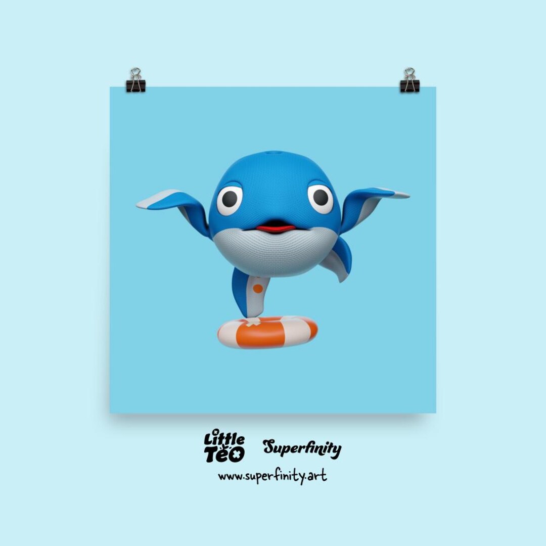 Cute Balance Whale Poster | Kawaii Peaceful Calm Print | Playful Ocean ...