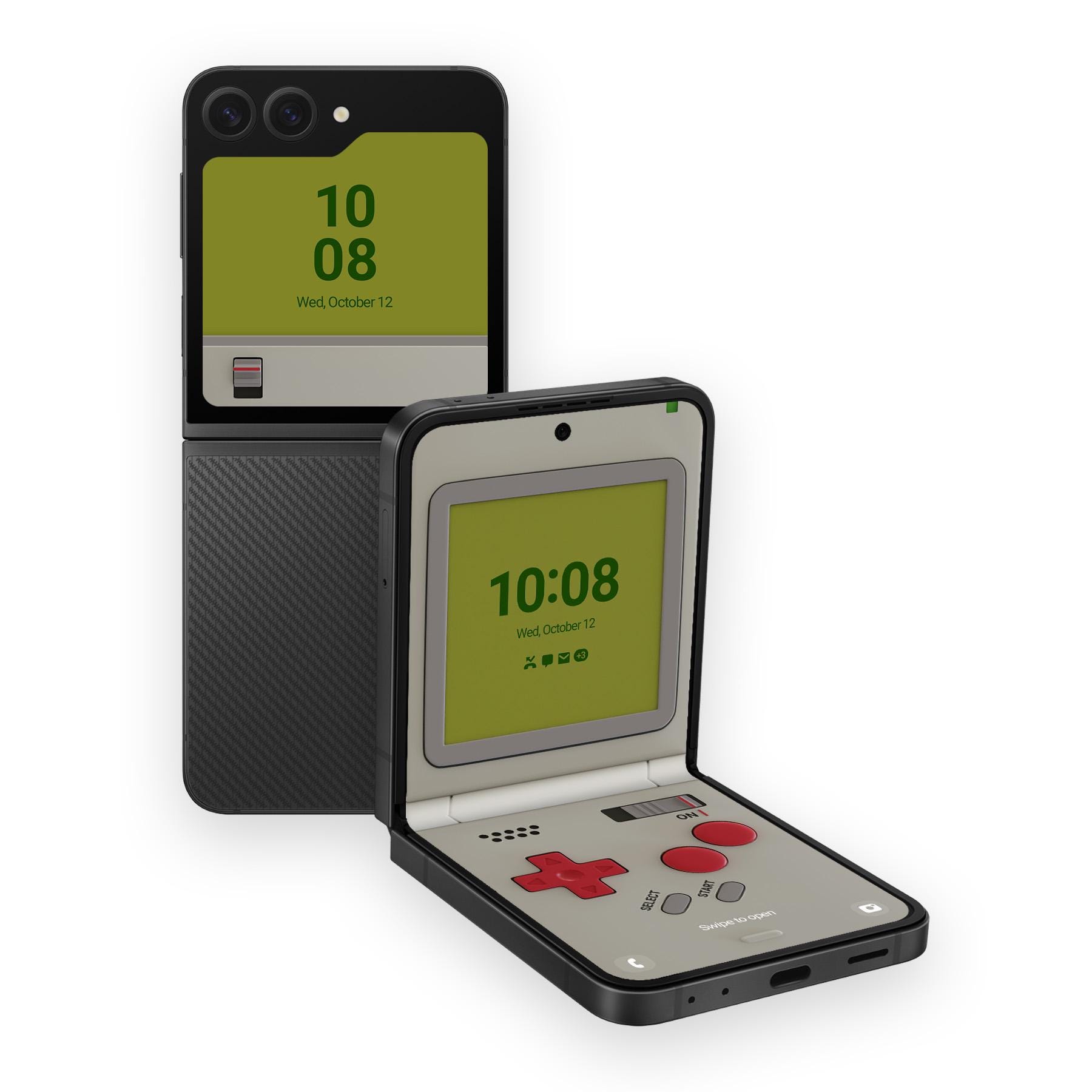 Galaxy Z Flip Portable Game System Wallpaper Handheld Gaming Console ...