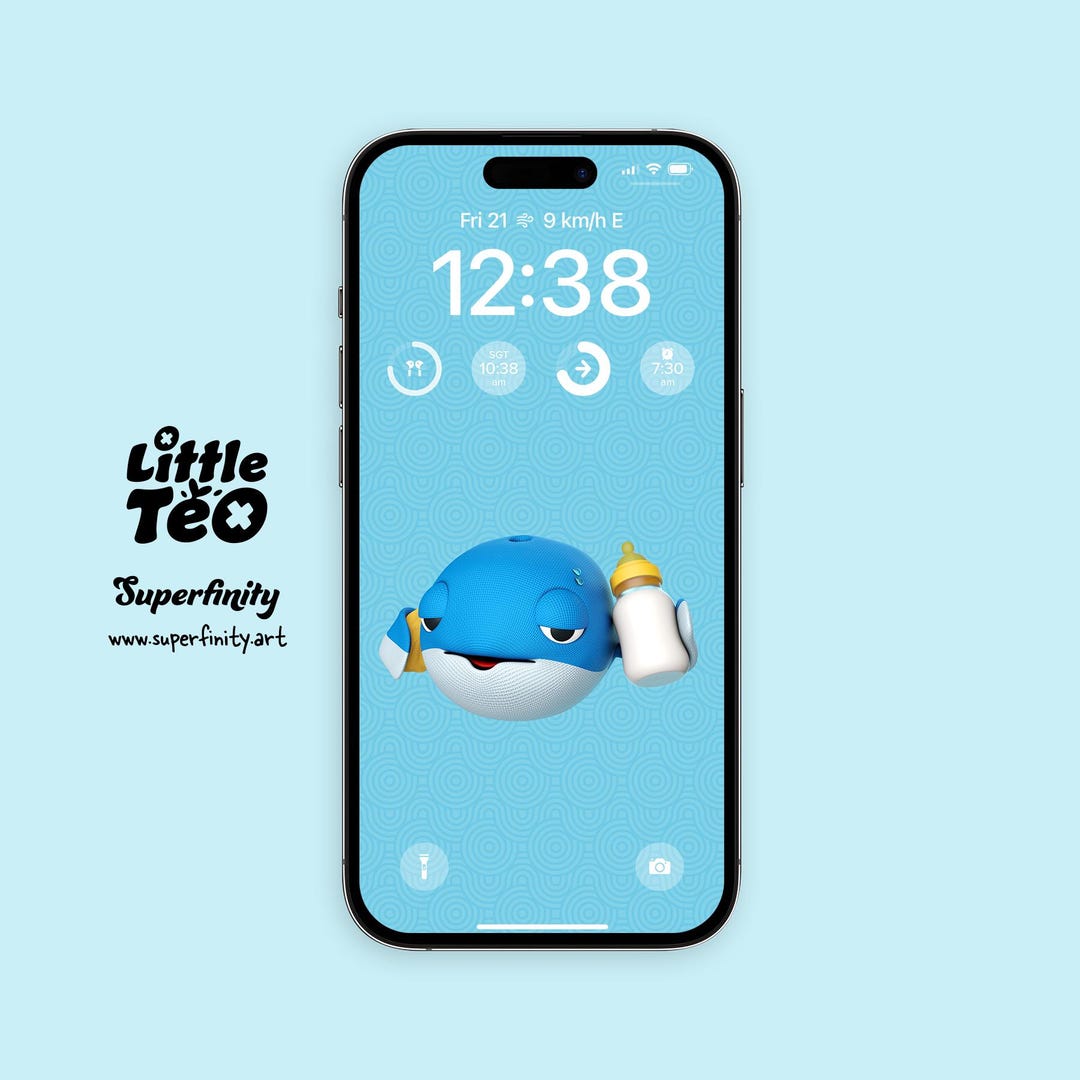 Power up Phone Wallpaper Milk Energy Drink Fun Little Whale Boost ...