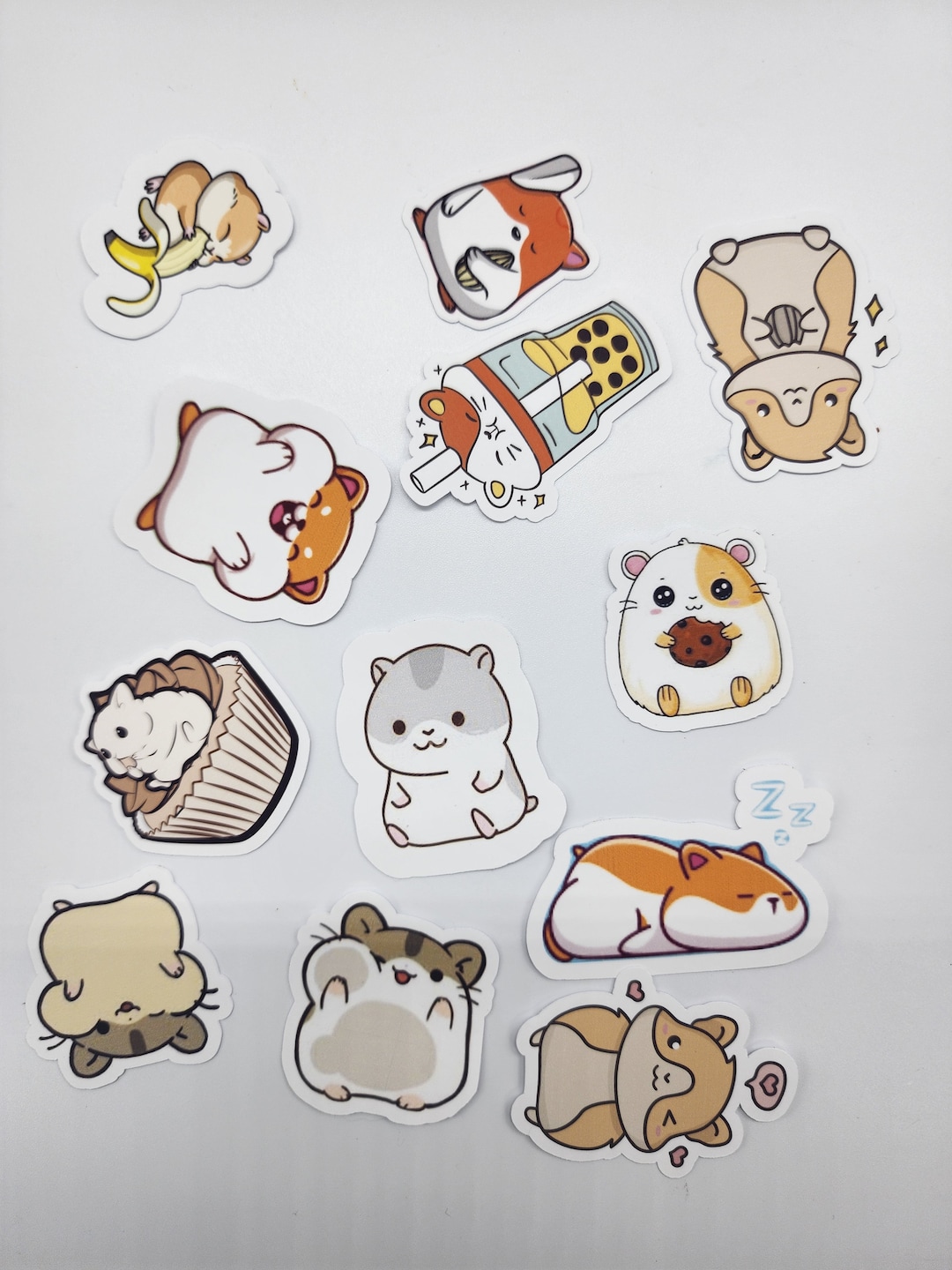 12 Handmade Hamster Stickers - Etsy