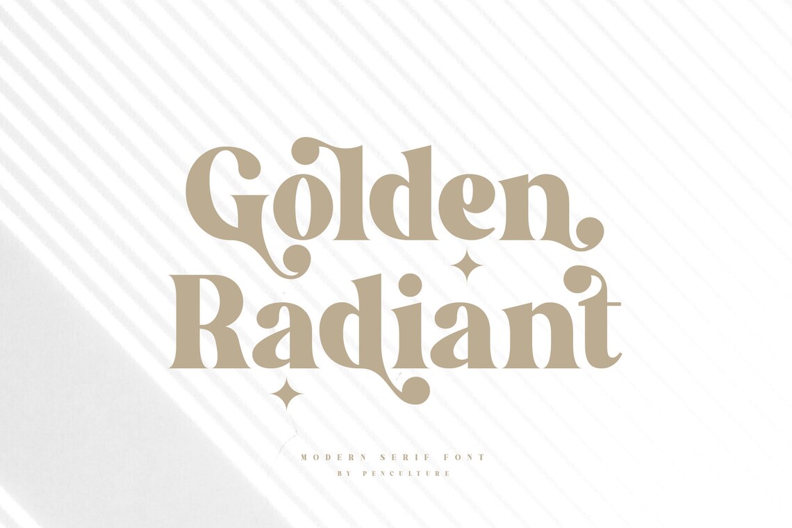 Golden Radiant Modern Serif Font Branding Font Logo Font - Etsy